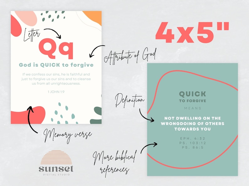 ABC Attributes of God Flashcards, Printable Character of God Cards, A-Z ...