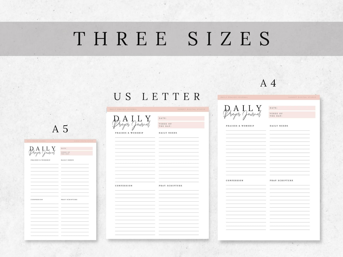 Daily Prayer Journal, Printable Christian Prayer Journal, Prayer ...