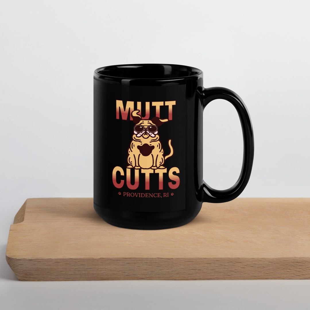 Mutt Cutts | Classic Comedy Funny Dog Lover Black Glossy Mug - Etsy
