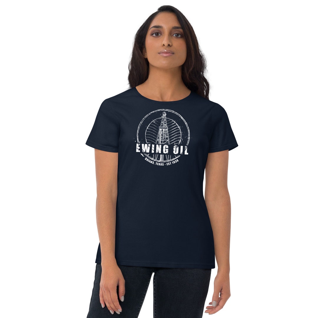 DALLAS Ewing Oil Company Classic 80's TV Women's Short Sleeve T-shirt ...