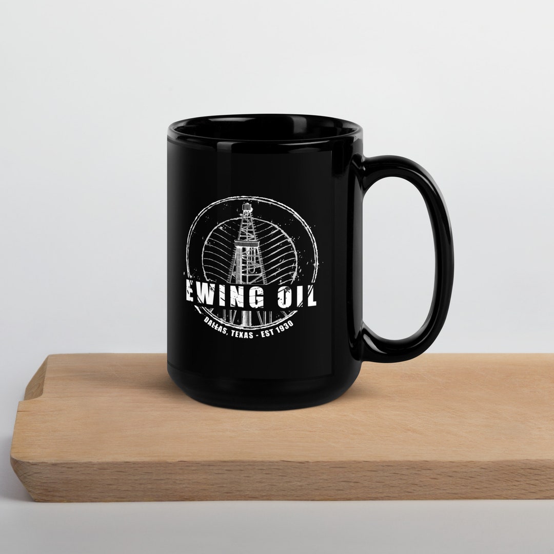 DALLAS | Ewing Oil Classic TV Black Glossy Mug - Etsy