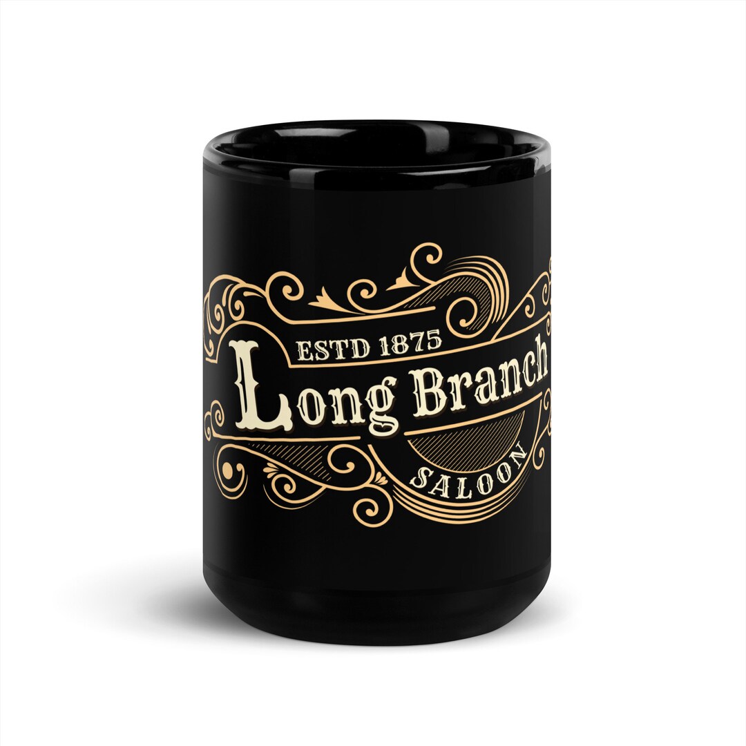 Gunsmoke | Long Branch Saloon Classic TV Western Black Glossy Mug - Etsy