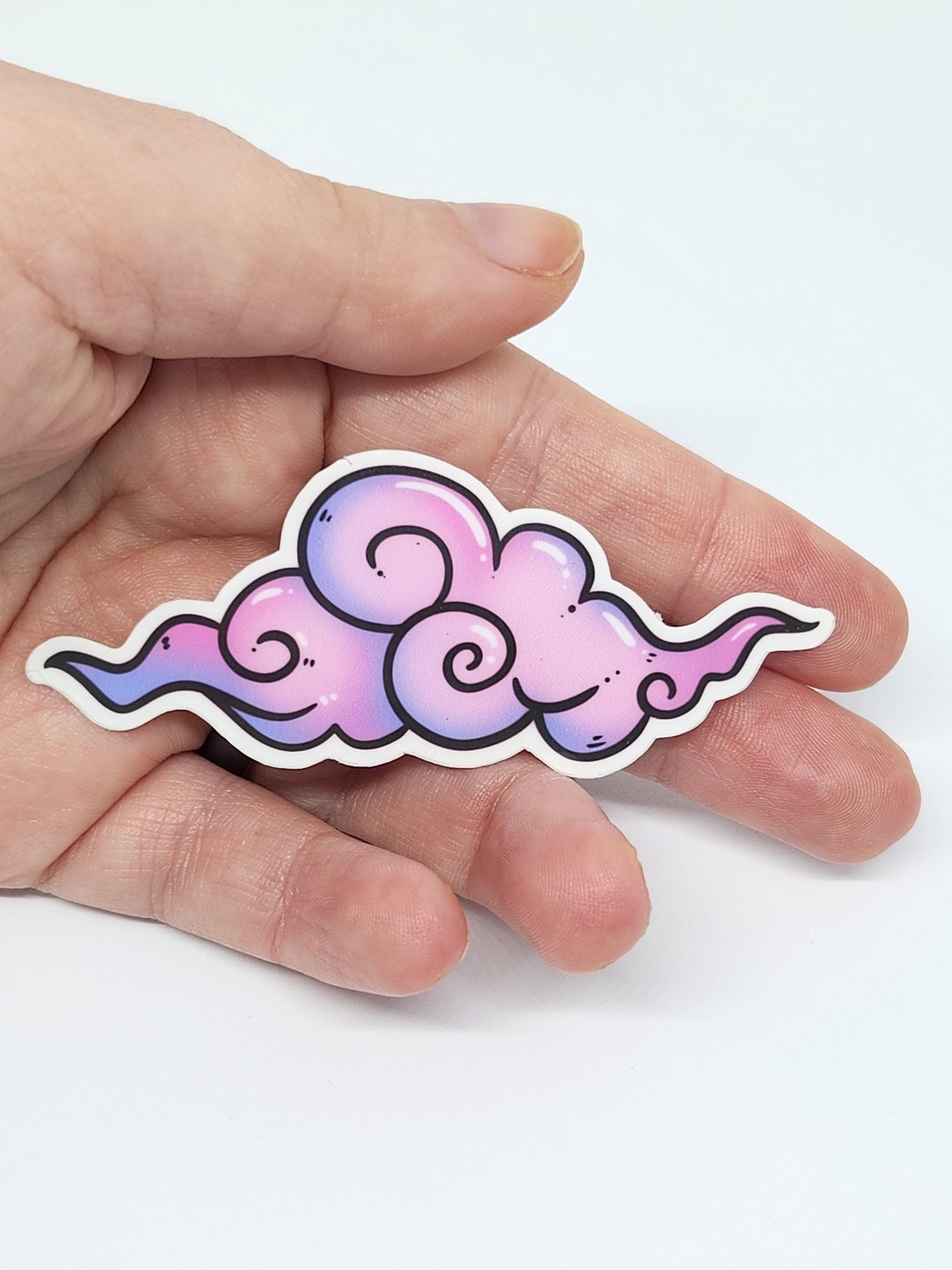 Sad Purple Cloud Vinyl Sticker - Etsy