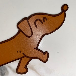 Personalised Leather Dachshund / Sausage Dog Bookmark - Etsy UK