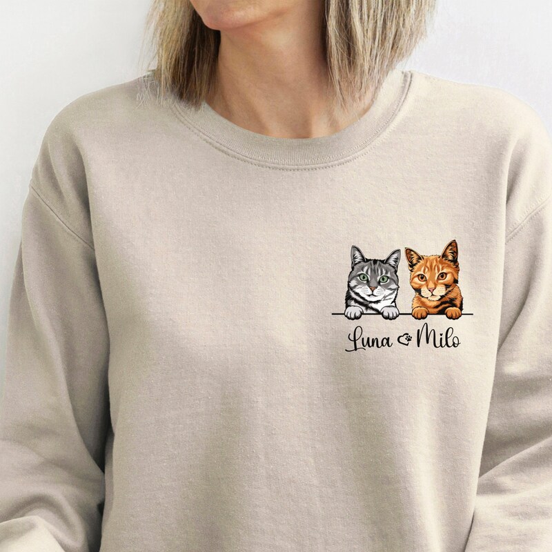Cat Sweatshirt - Etsy