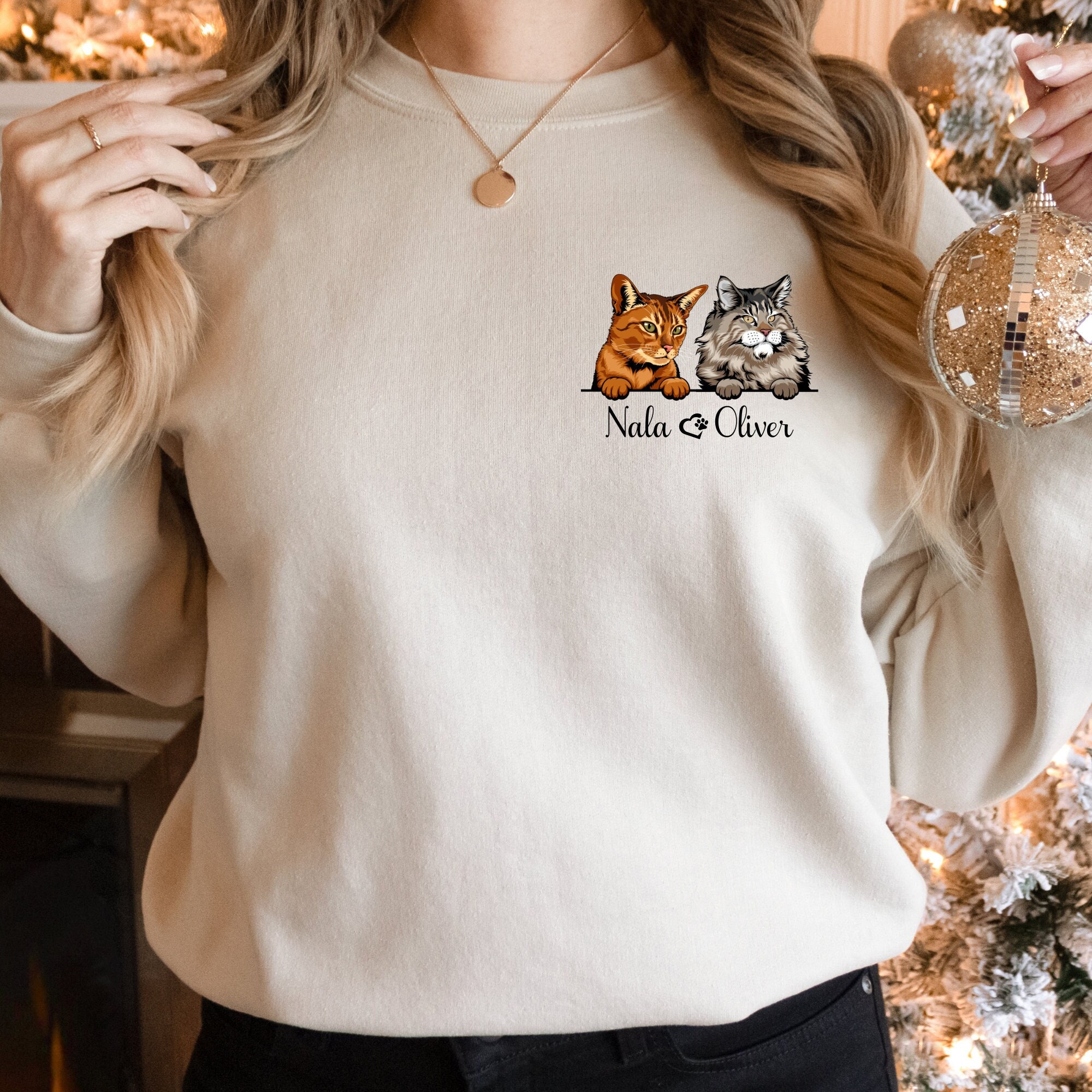 Custom Cat Sweatshirt Personalized Cat Sweatshirt Cat Lovers - Etsy