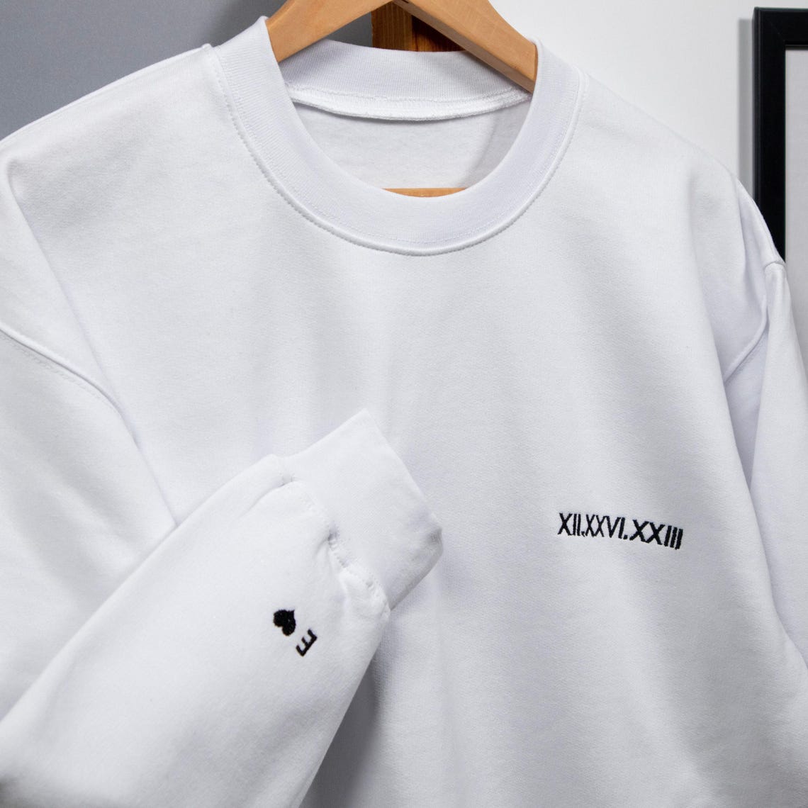 Custom Embroidered Roman Numeral Sweatshirt, Matching Sweatshirt ...