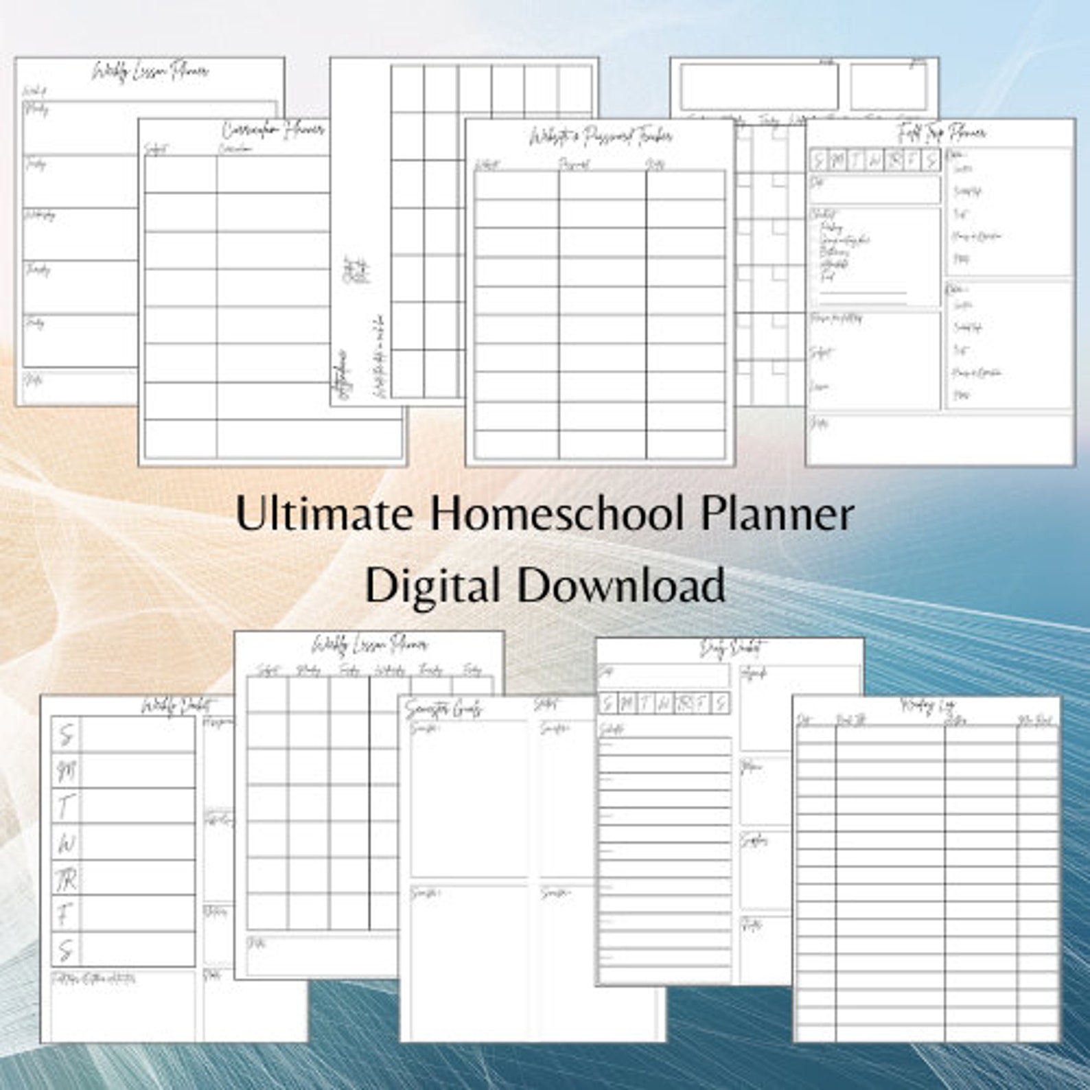 Ultimate Homeschool Planner, Digital Download Homeschool Planner, Full ...