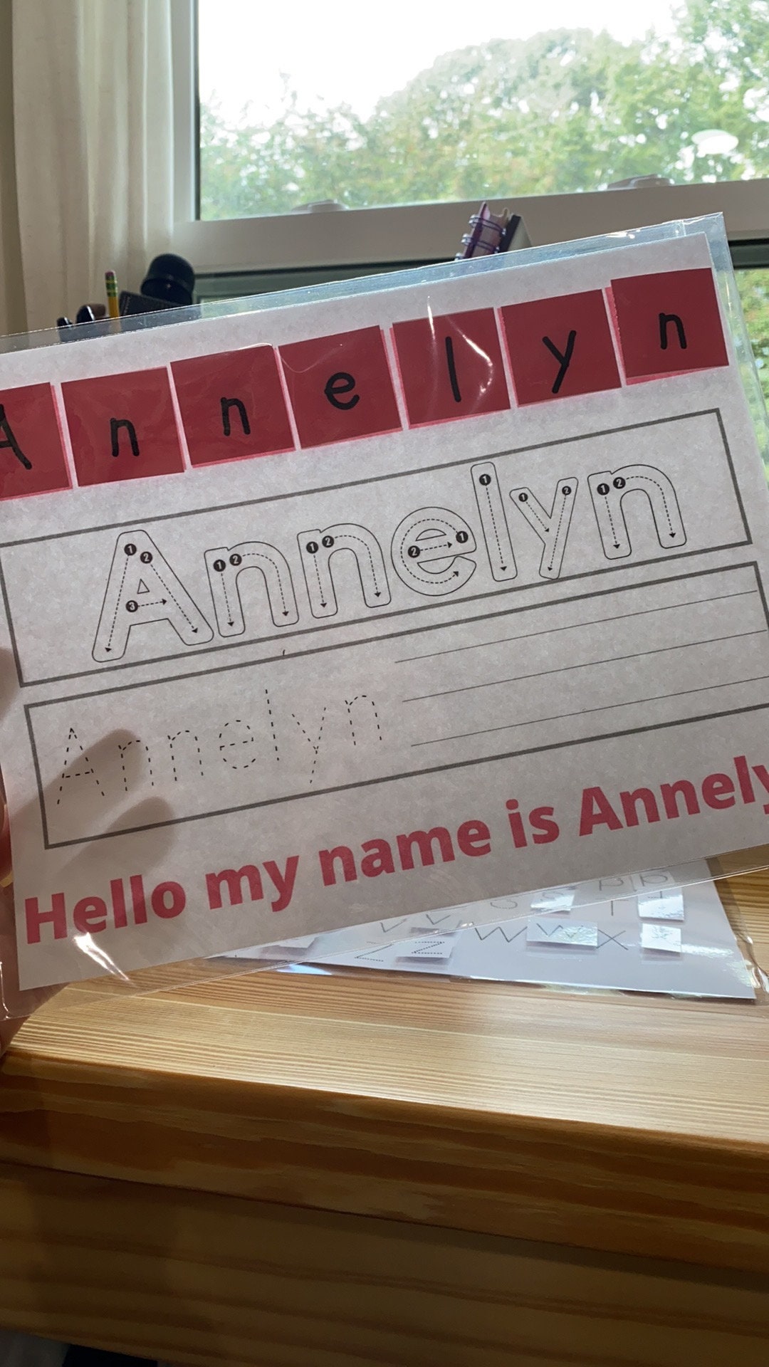 Colorful Velcro Name Sheet, Educational Name Activity, Homeschool Name ...