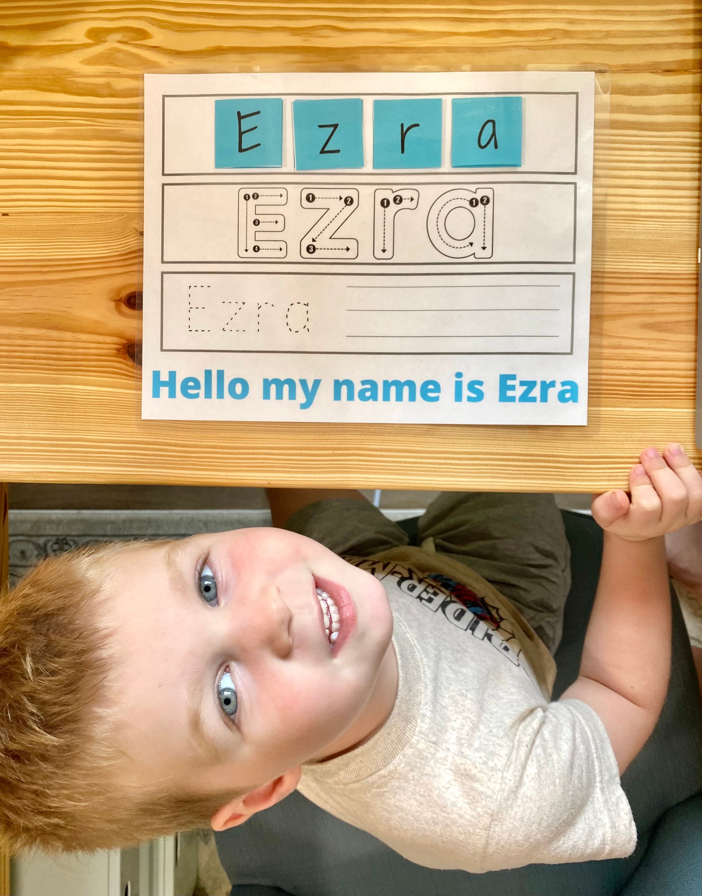 Colorful Velcro Name Sheet, Educational Name Activity, Homeschool Name ...