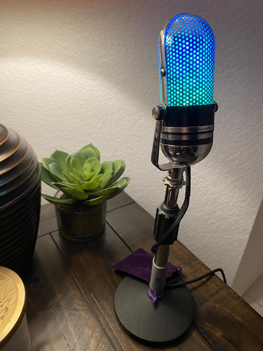 Vintage 1960s Realistic Crystal Pill Microphone LED Desk Lamp - Etsy