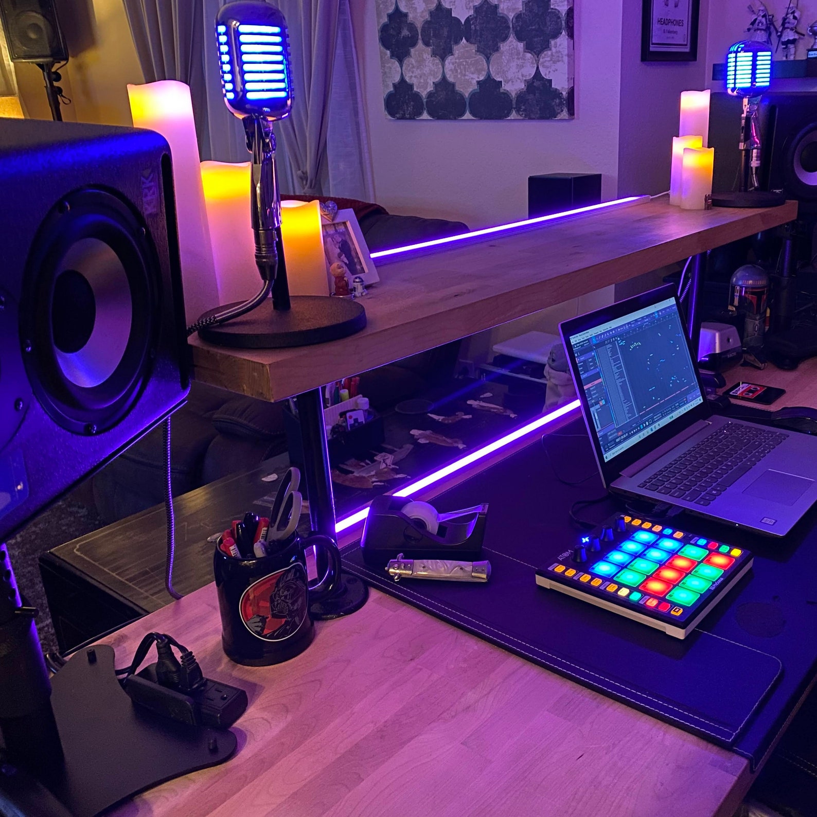 Battlestation Lighting 12 Color LED 'STICK' 1 Meter 39.5 Desktop or ...
