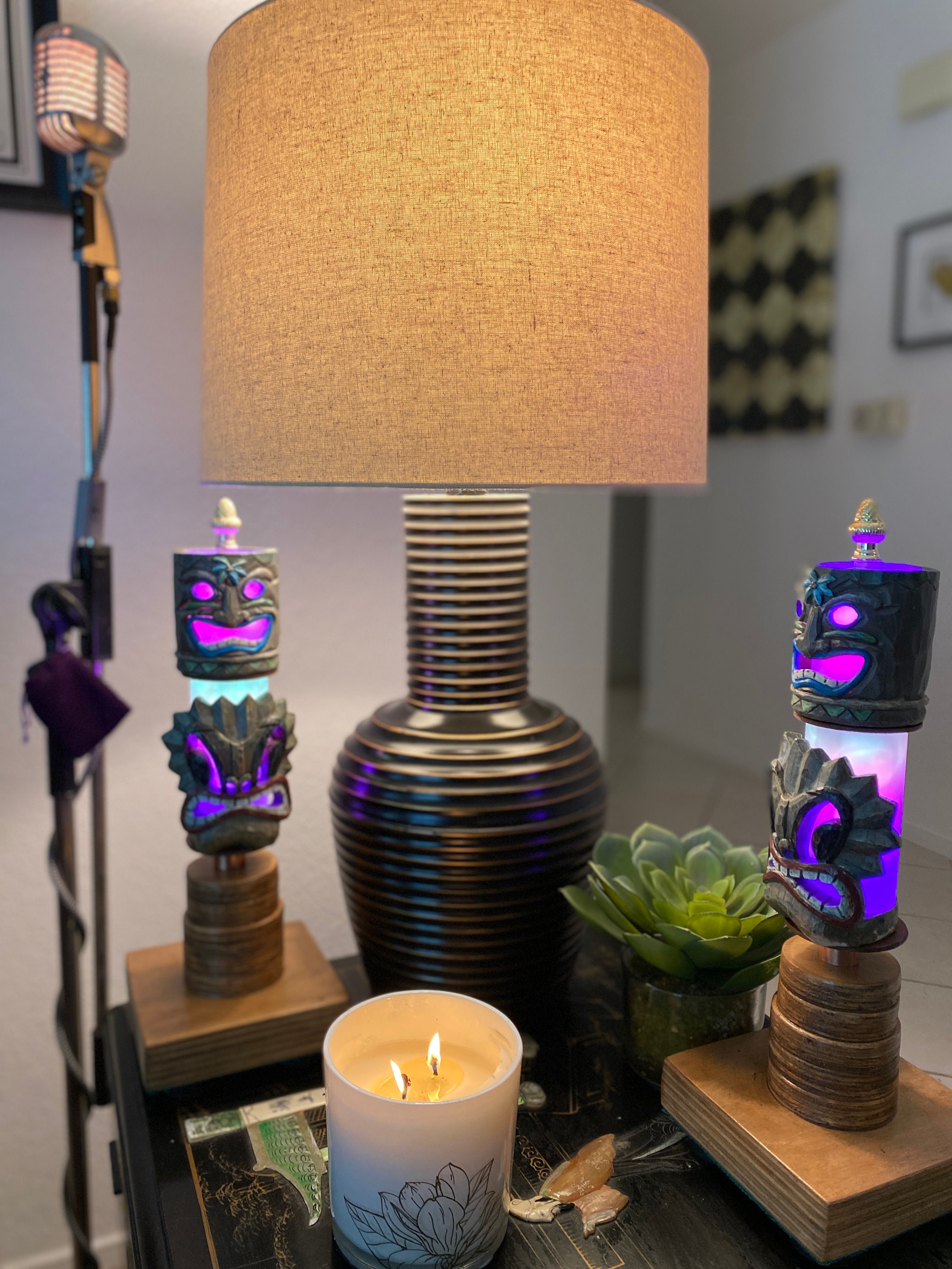 Battlestation Lighting TIKI Series 'tiki Totemi' Custom L.E.D Desk Lamp ...