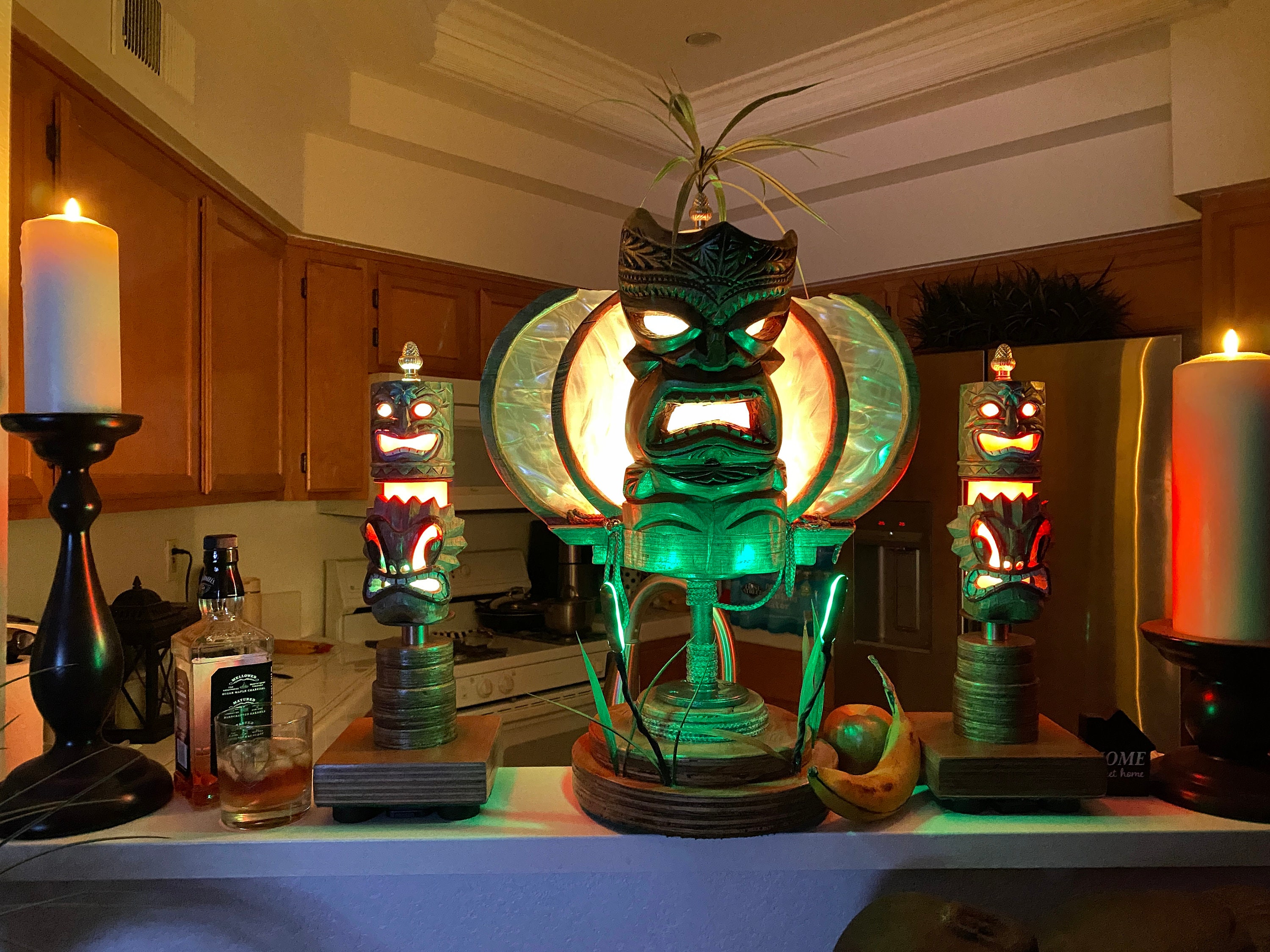 Battlestation Lighting TIKI Series 'BIG TIKI' Custom L.E.D Desk Lamp - Etsy