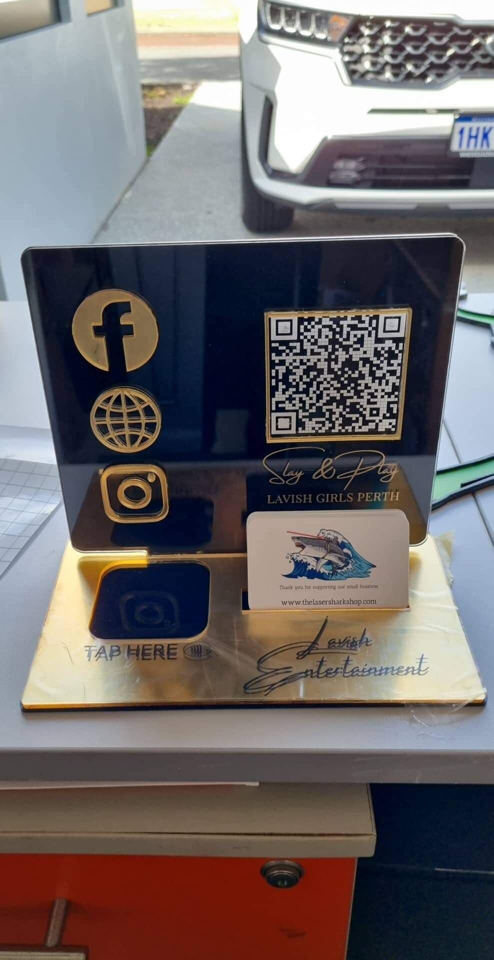 Laser Cut Digital File SQUARE Business Social Media Sign With Business ...