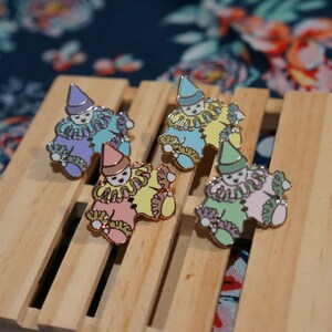 Purple and Blue! Pastel Pierrot Clown Doll Hard Enamel Pin - Etsy