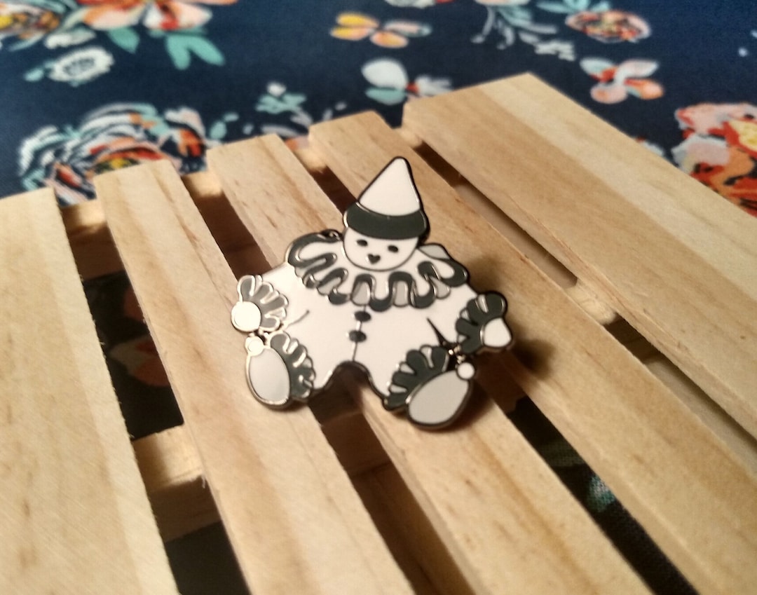 Pierrot Clown Doll Hard Enamel Pin - Etsy