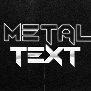 Metallic Text Effect, 3D Text, Text Effect, Styles, Photoshop, Metal ...