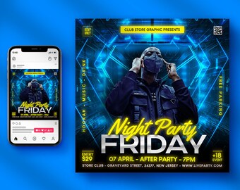Editable Canva Motion Club Party Flyer Template - Etsy