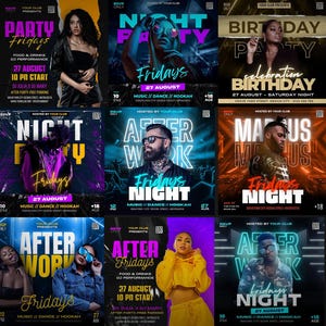 50 Party Flyers Bundle | Club Flyers Templates for DJ or Night Club ...