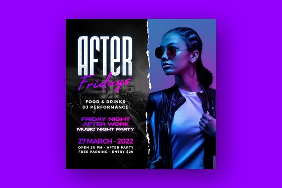 EDITABLE Club Flyer Template Event Flyer Night Party Invite - Etsy