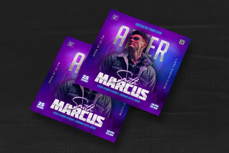 EDITABLE Club Flyer Template Event Flyer Night Party Invite - Etsy