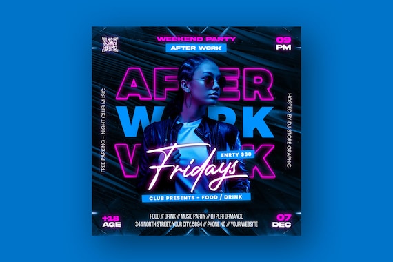 EDITABLE Club Flyer Template Event Flyer Night Party Invite | Etsy