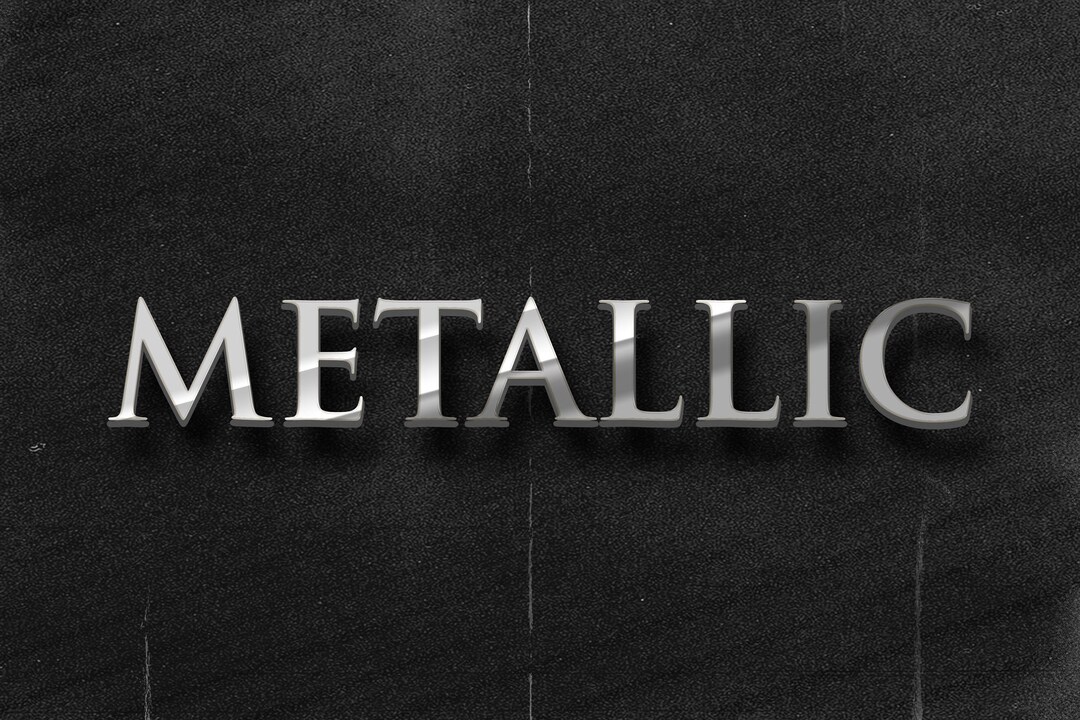 Metallic Text Effect, 3D Text, Text Effect, Styles, Photoshop, Metal ...