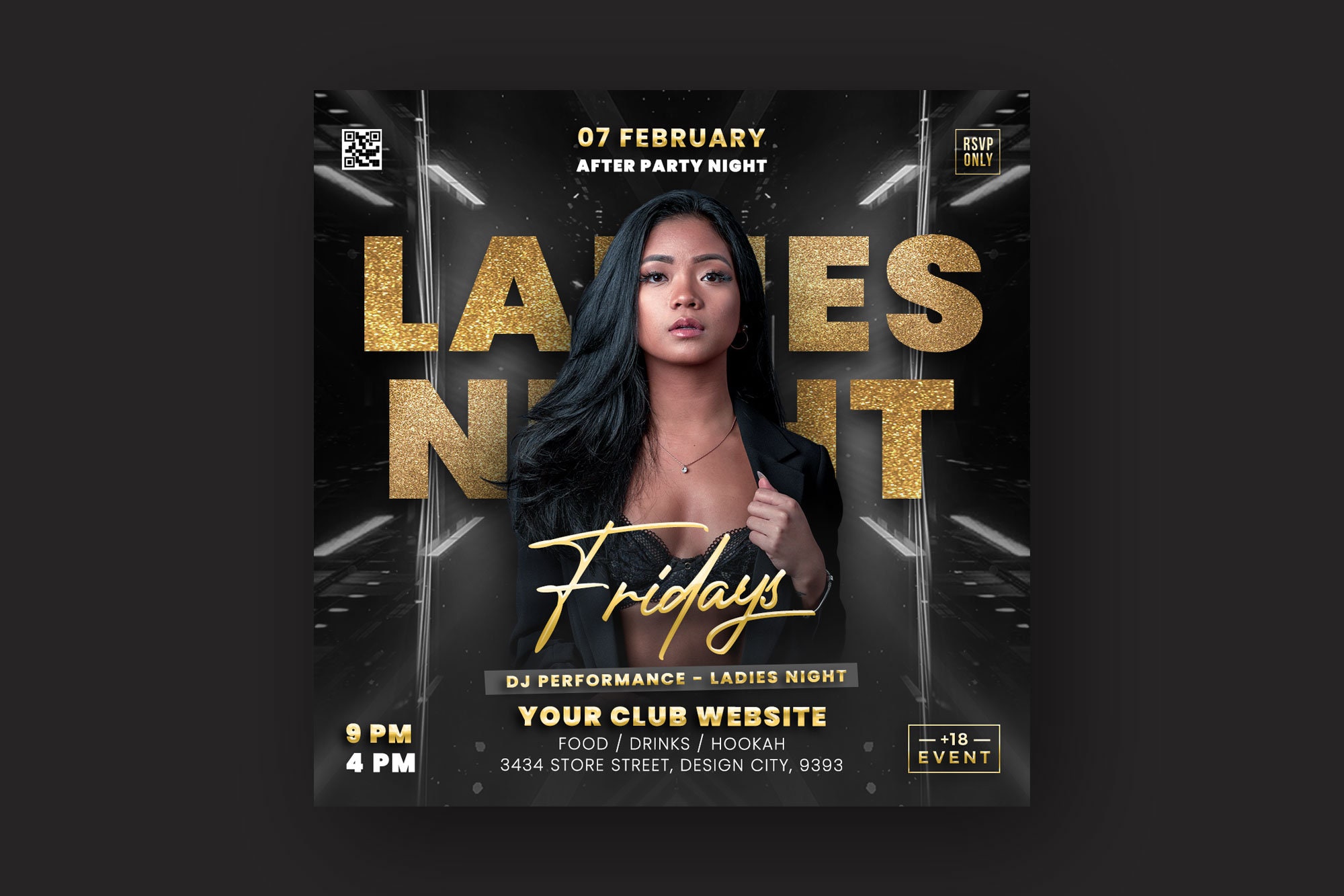 EDITABLE Club Flyer Template Event Flyer Night Party Invite - Etsy