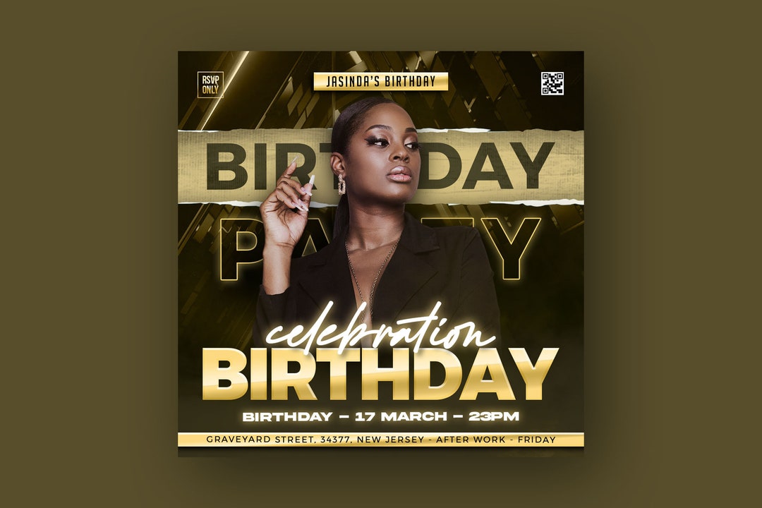 Editable Birthday Party Event, Editable Template, Birthday Flyer ...