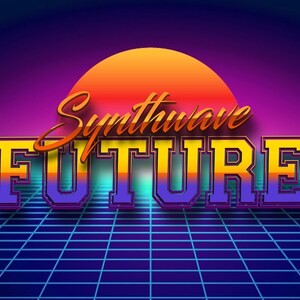 Retrowave Vaporwave Neon Text Effect, 3D Text, Text Effect, Styles ...