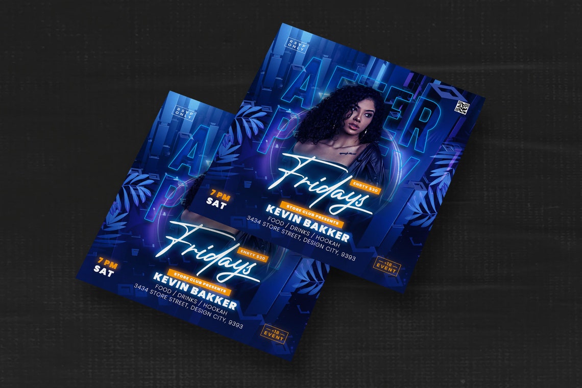 EDITABLE Club Flyer Template Event Flyer Night Party Invite - Etsy