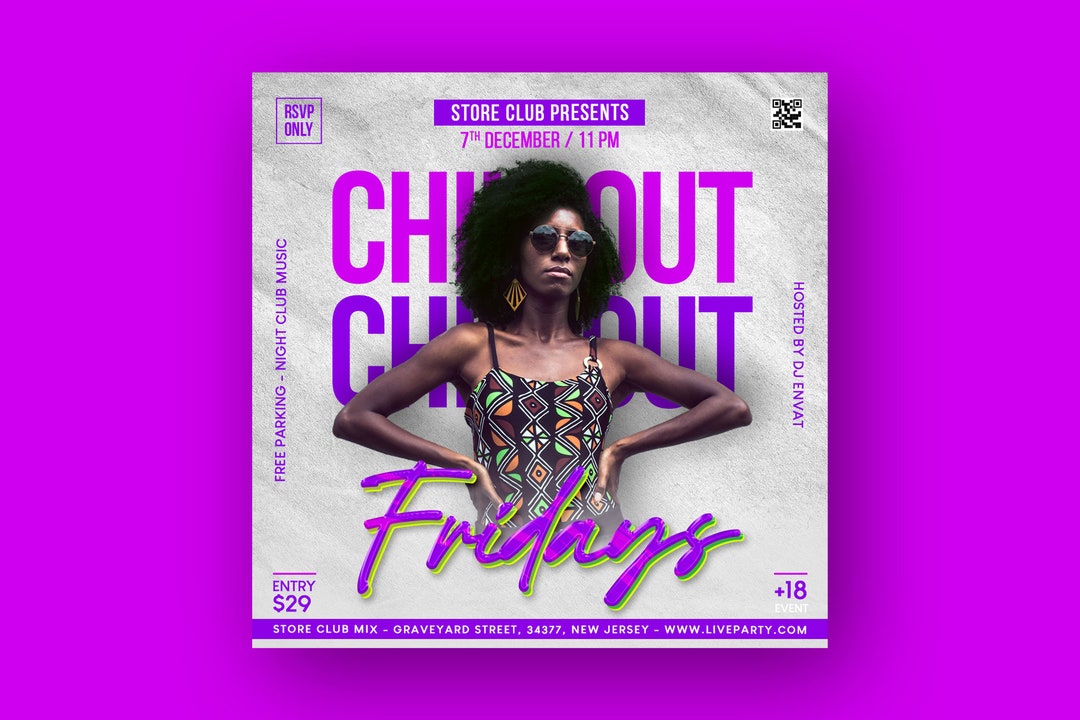 EDITABLE Club Flyer Template, Event Flyer, Night Party Invite Flyer ...