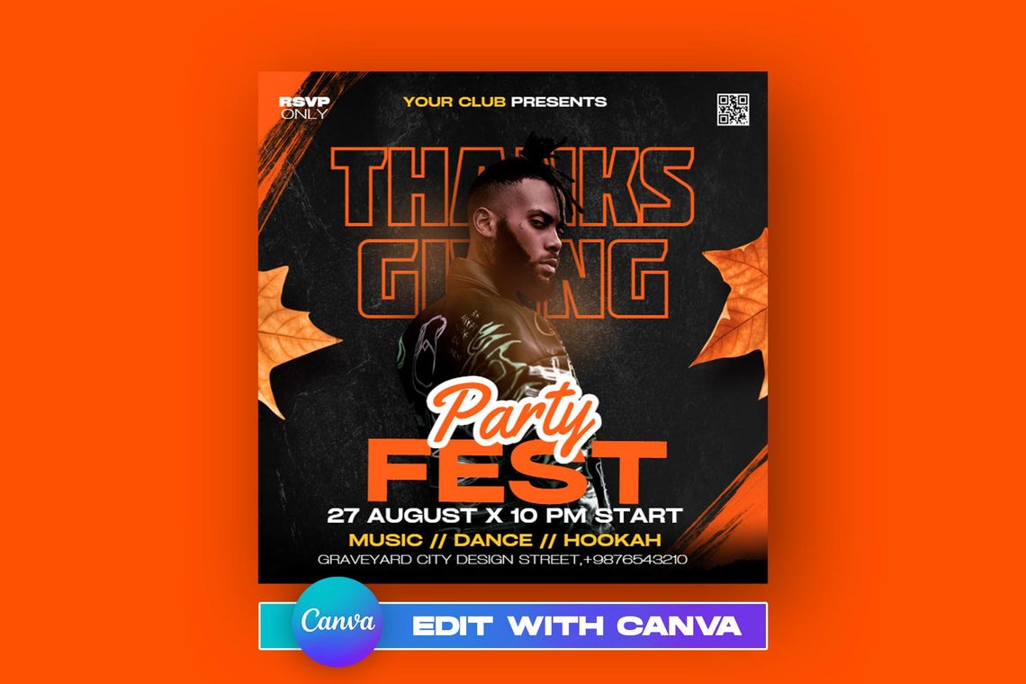 Thanksgiving Flyer, Poster Template, Flyer Design, Graphic Design ...