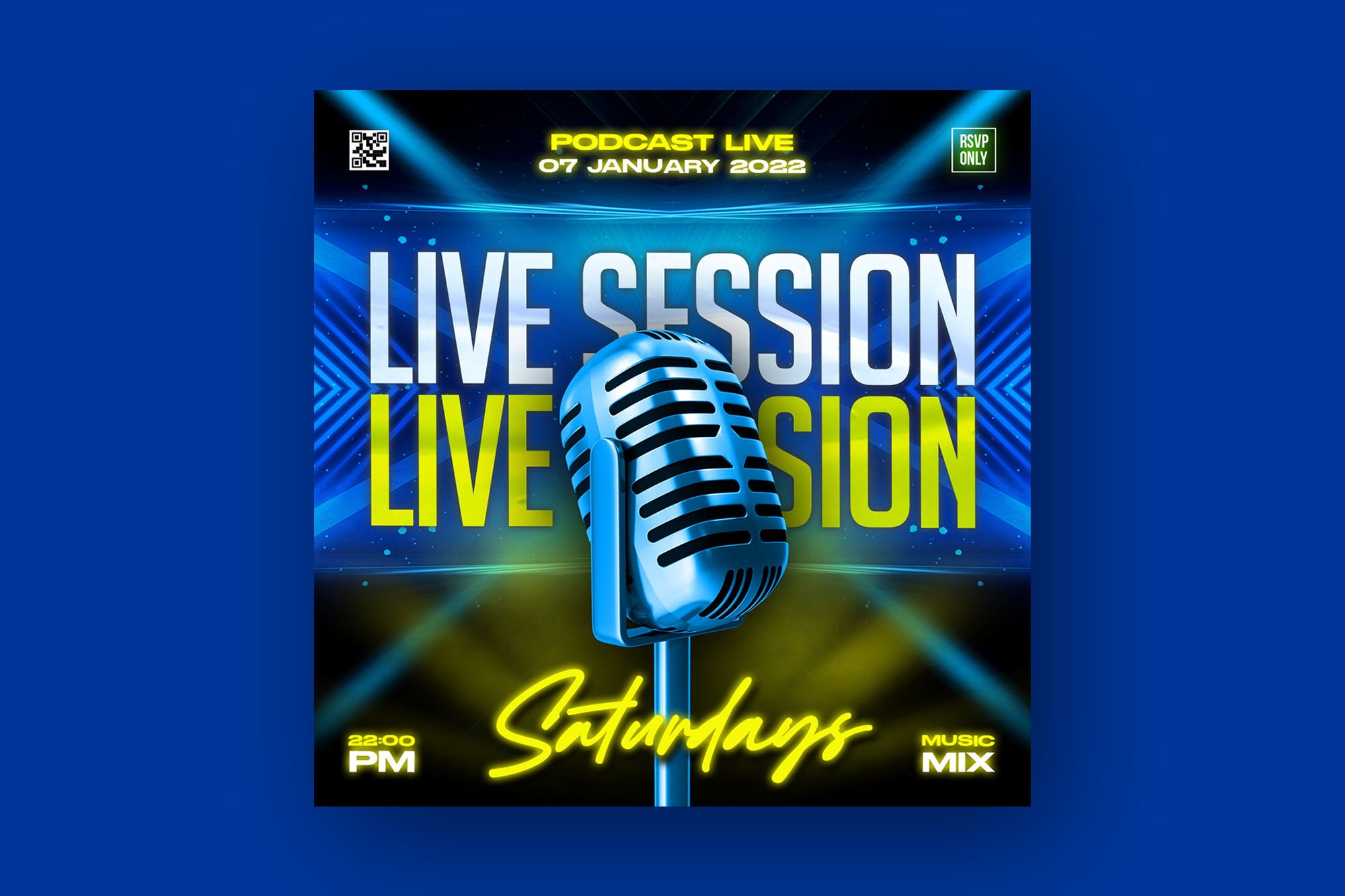 Podcast Flyer Event Flyer DJ Flyer Template Club Flyer - Etsy