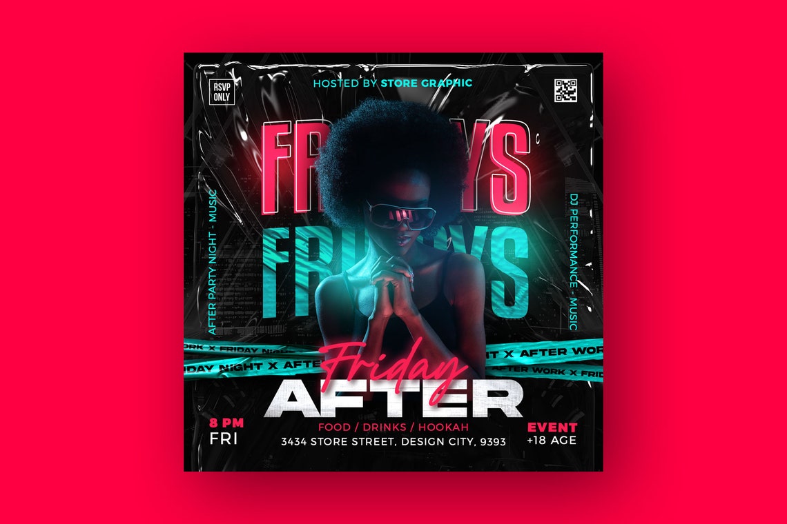 EDITABLE Club Flyer Template Event Flyer Night Party Invite - Etsy