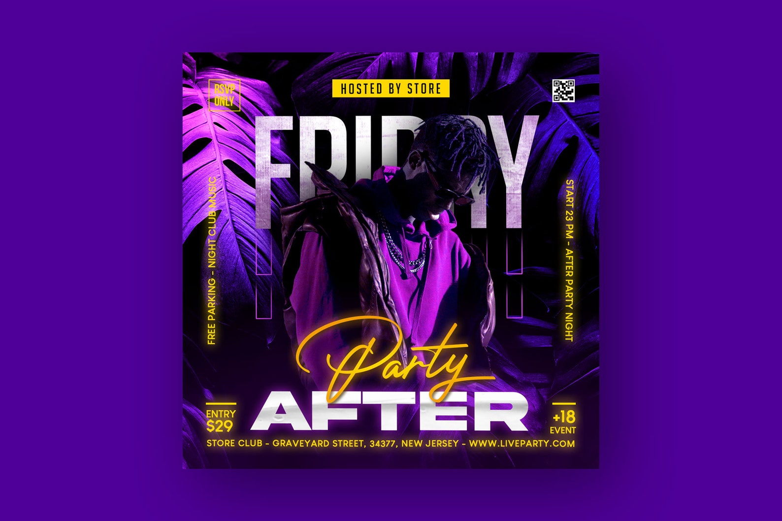 EDITABLE Club Flyer Template, Event Flyer, Night Party Invite Flyer ...