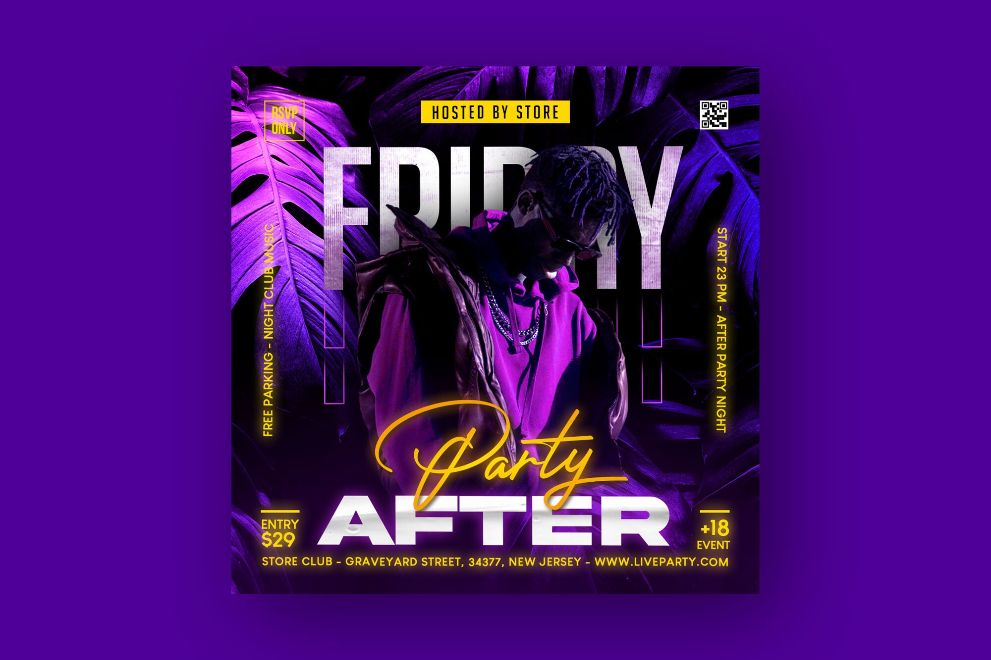 EDITABLE Club Flyer Template, Event Flyer, Night Party Invite Flyer ...