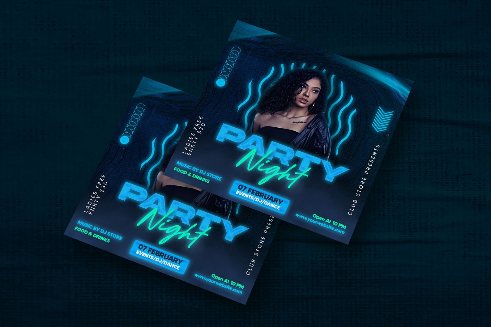 EDITABLE Club Flyer Template Event Flyer Night Party Invite - Etsy