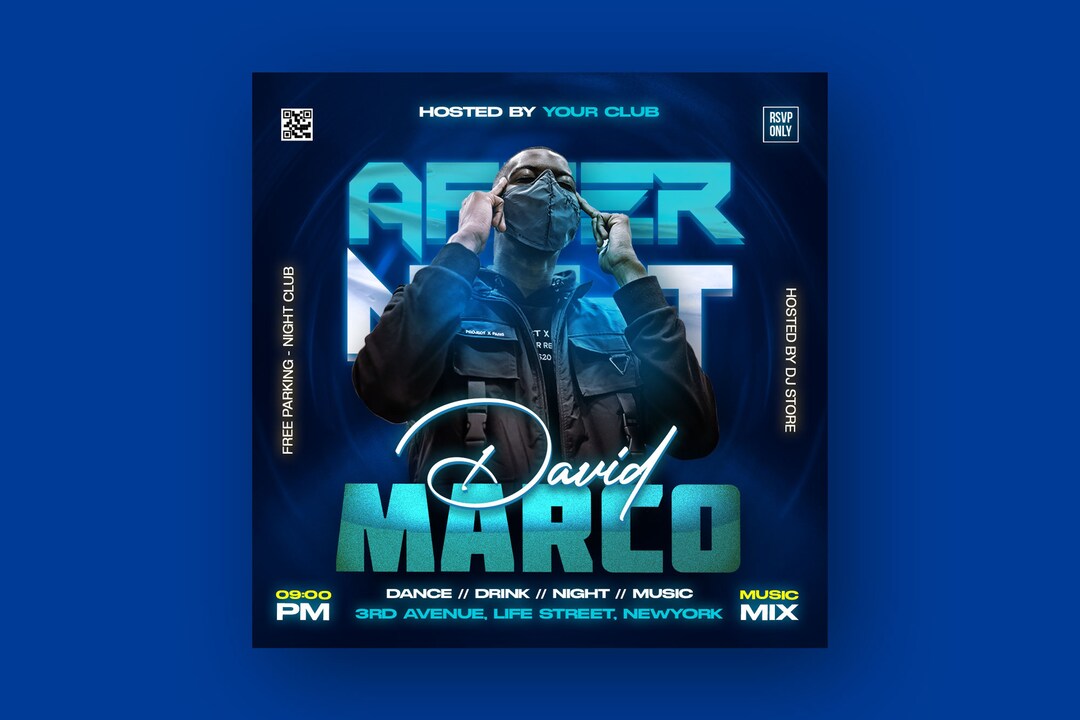 EDITABLE Club Flyer Template, Event Flyer, Night Party Invite Flyer ...