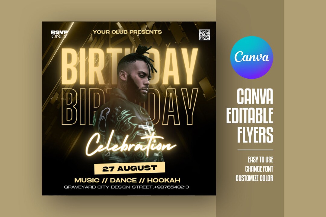 Editable Birthday Party Event, Editable Template, Birthday Flyer ...