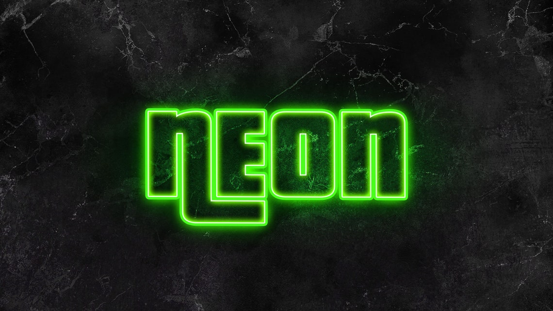 Neon Text Effect Style, Text Effect, Light Text, Photoshop - Etsy