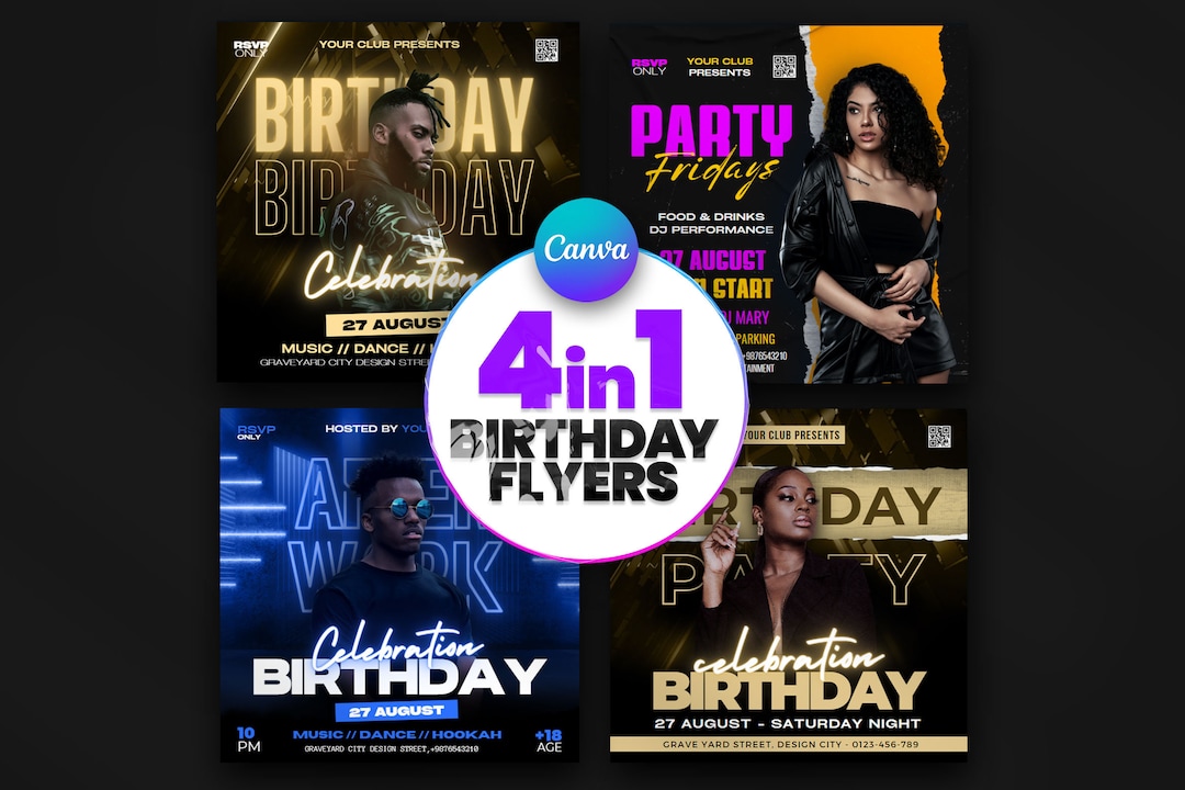 Editable Birthday Party Event, Editable Template, Birthday Flyer ...