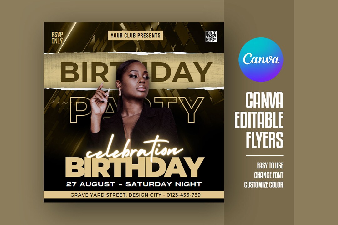 Editable Birthday Party Event, Editable Template, Birthday Flyer ...
