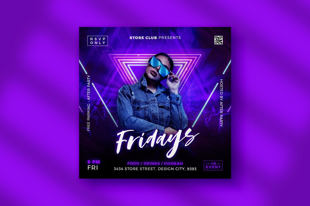 EDITABLE Club Flyer Template Event Flyer Night Party Invite - Etsy