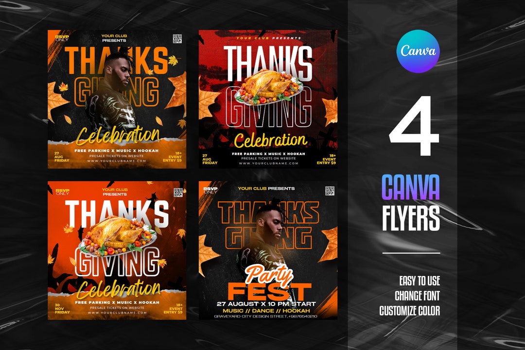 Thanksgiving Flyer, Poster Template, Flyer Design, Graphic Design ...