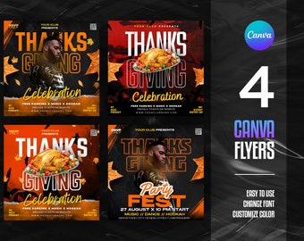 Thanksgiving Flyer, Poster Template, Flyer Design, Graphic Design ...