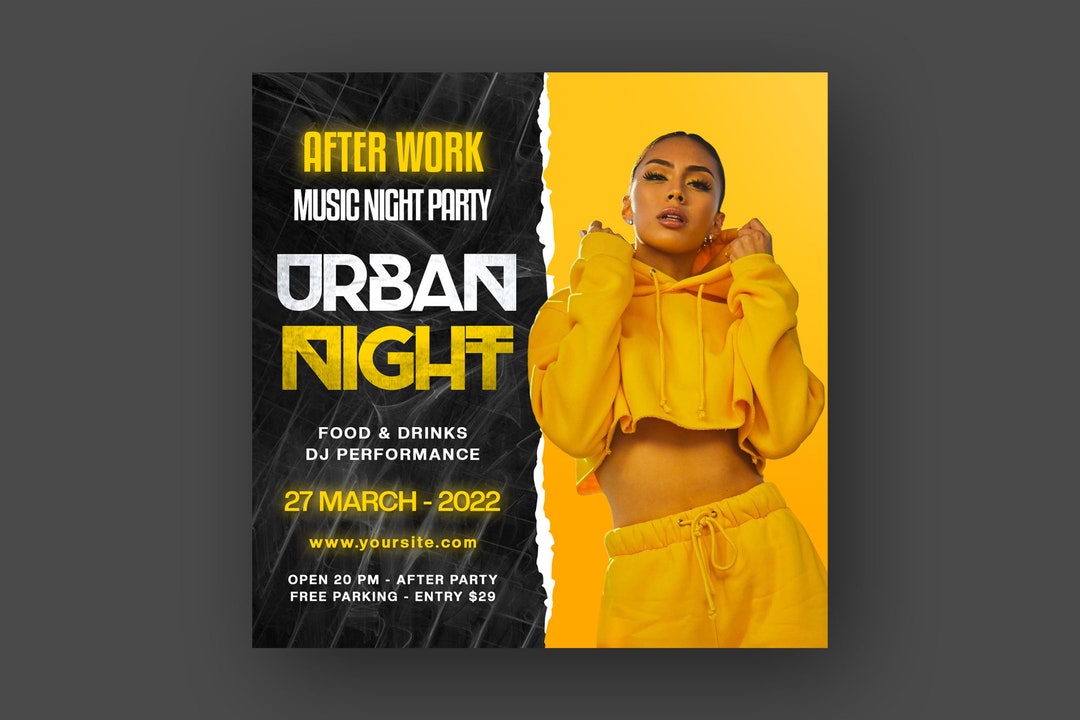 EDITABLE Club Flyer Template, Event Flyer, Night Party Invite Flyer ...