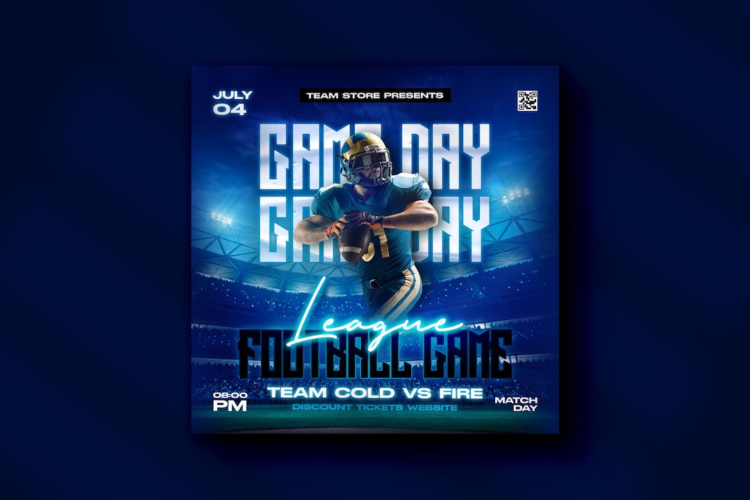 EDITABLE Football Template, Soccer Flyer, Sport Invite Flyer, Flyer ...