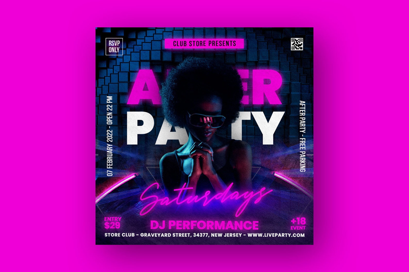 EDITABLE Club Flyer Template Event Flyer Night Party Invite - Etsy